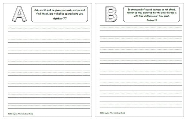 The ABCs of the Bible Scripture Copywork - My Joy-Filled Life