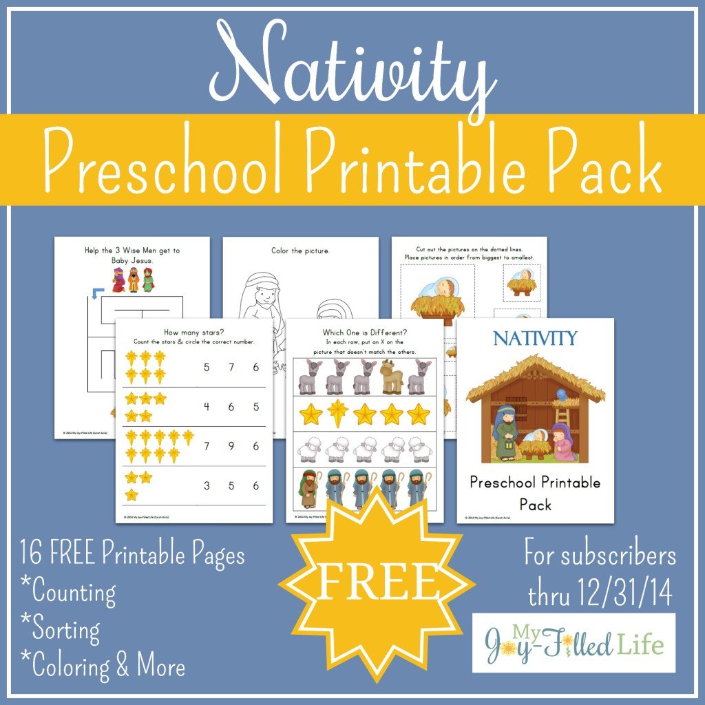 Nativity Preschool Pack - My Joy-Filled Life