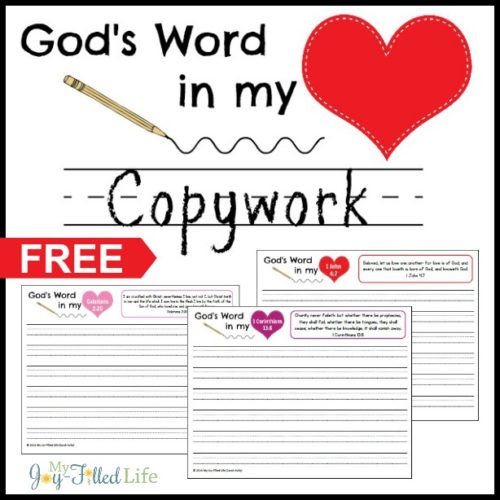 God's Word in My Heart Scripture Copywork - My Joy-Filled Life