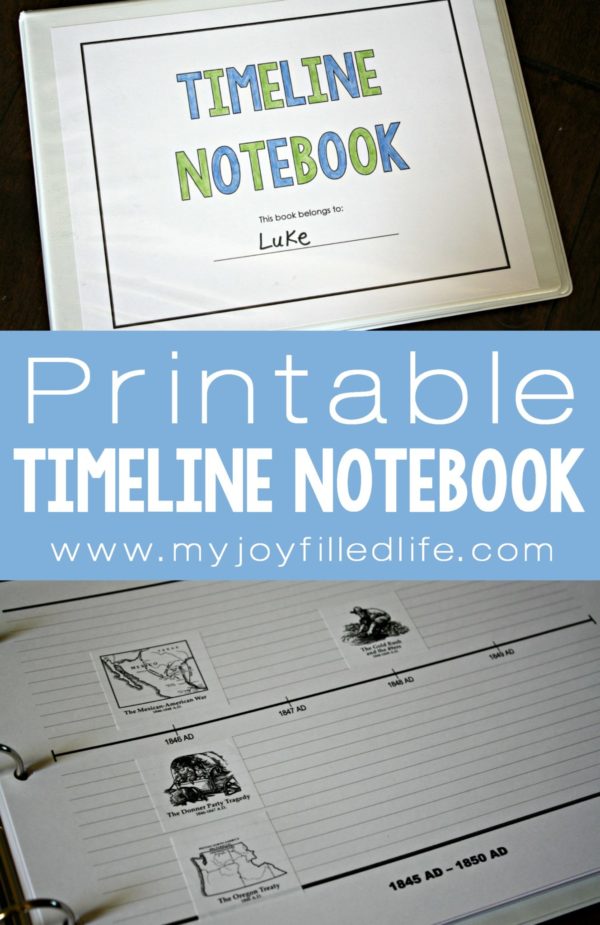 Printable Timeline Notebook - My Joy-Filled Life