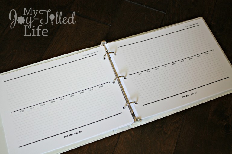 Printable Timeline Notebook - My Joy-Filled Life