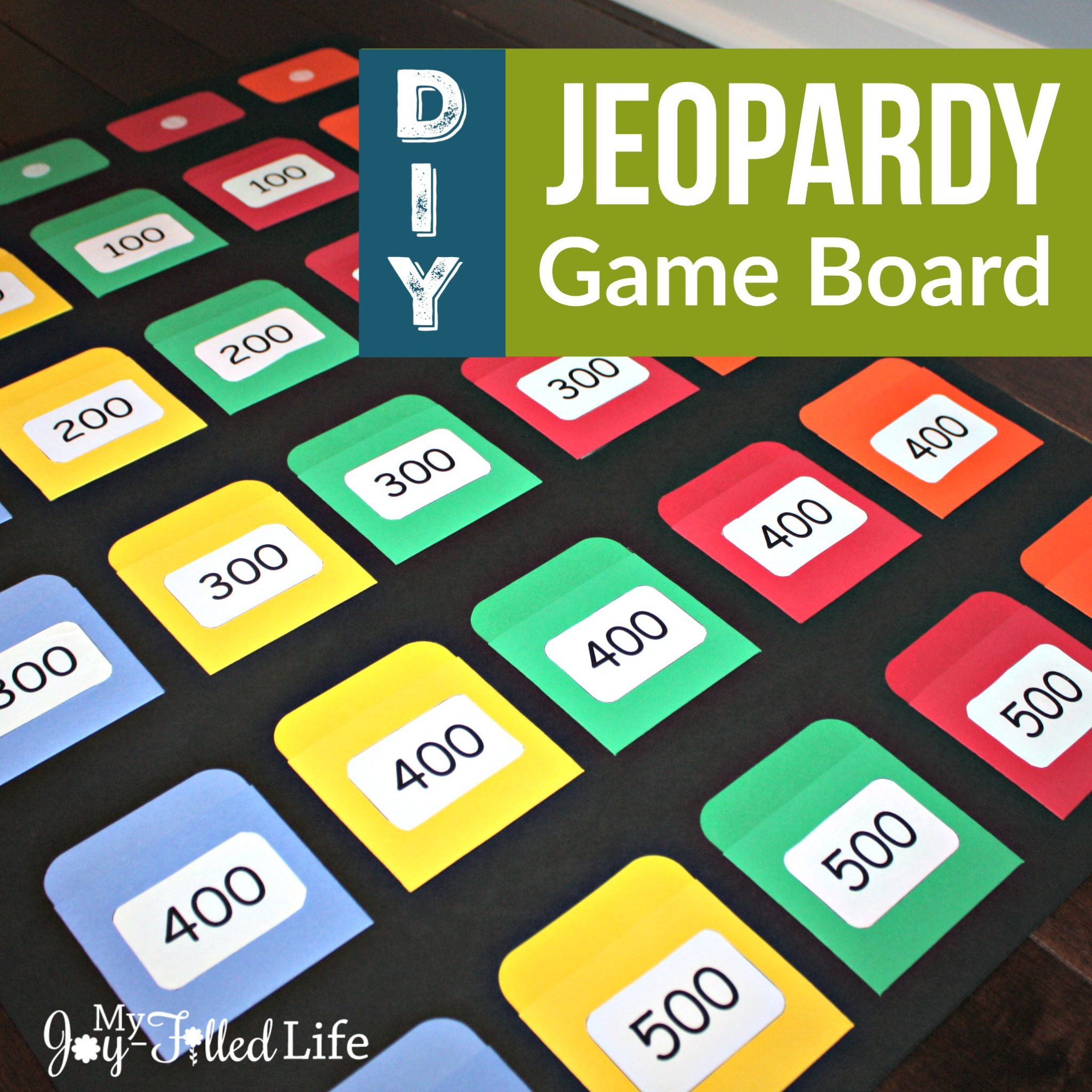 DIY Jeopardy Game Board My Joy Filled Life
