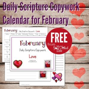 Scripture Copywork Calendar Archives - My Joy-Filled Life