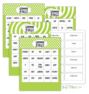 Grammar Bingo - FREE Printable - My Joy-Filled Life