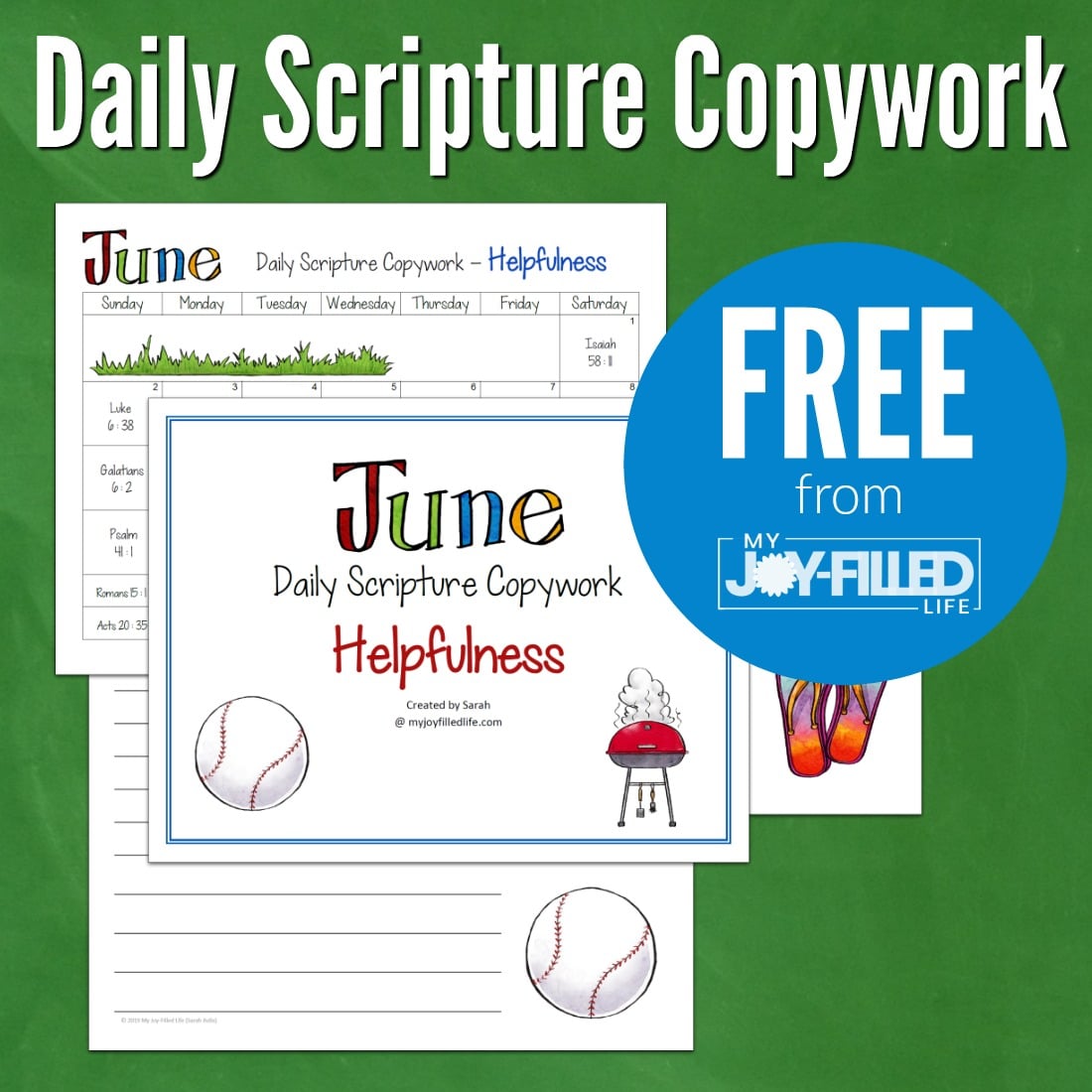 Scripture Copywork Calendar Archives - My Joy-Filled Life