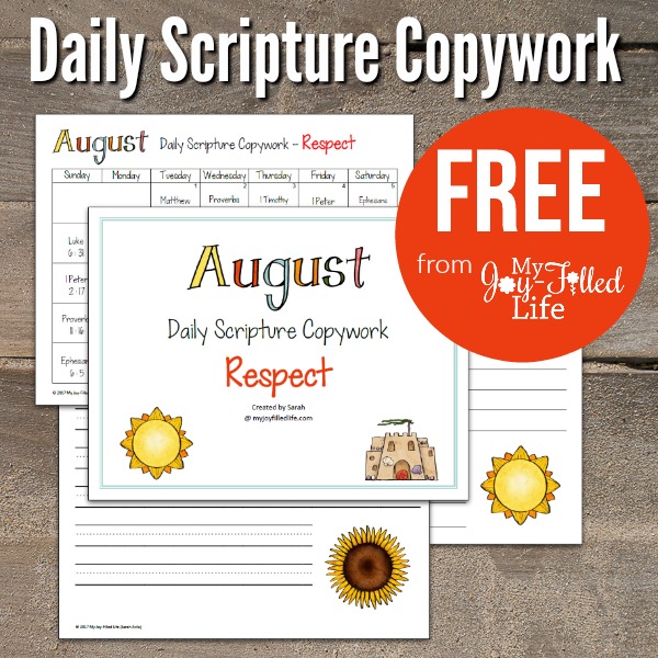 Scripture Copywork Calendar Archives - My Joy-Filled Life