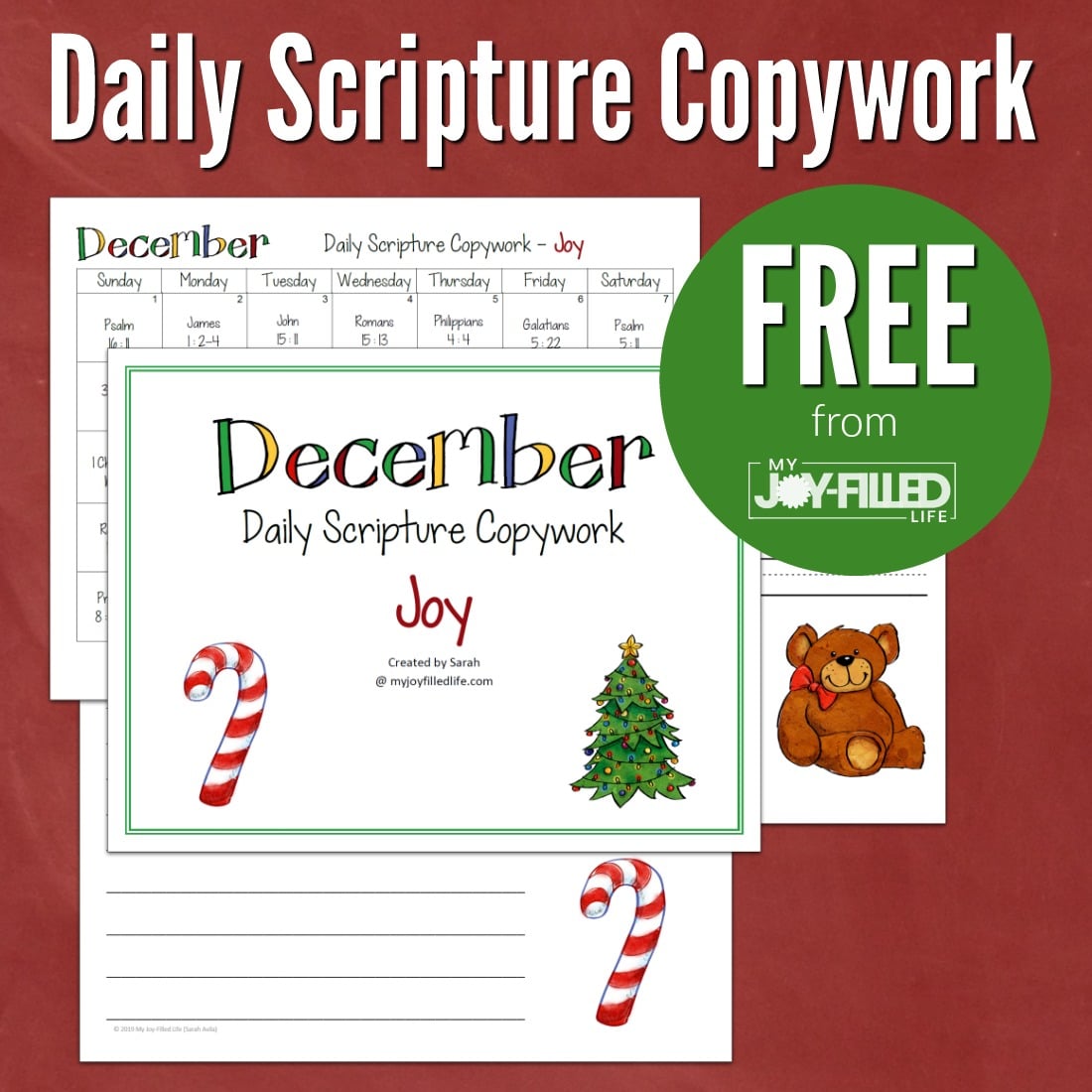 Scripture Copywork Calendar Archives - My Joy-Filled Life