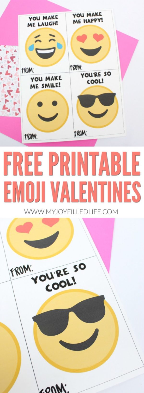 FREE Printable Emoji Valentines - My Joy-Filled Life