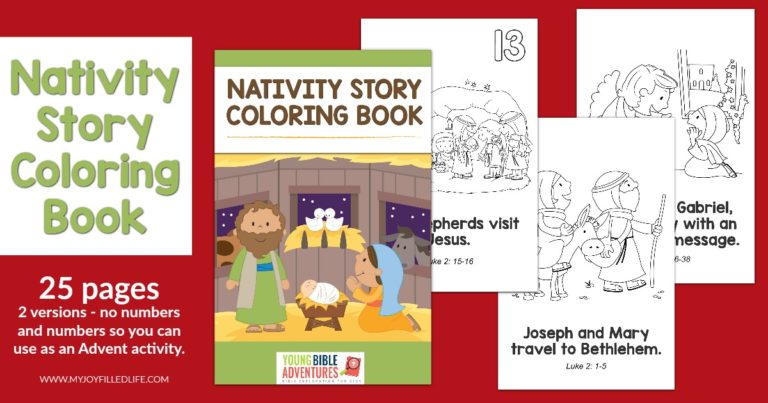 Nativity Advent Coloring Page