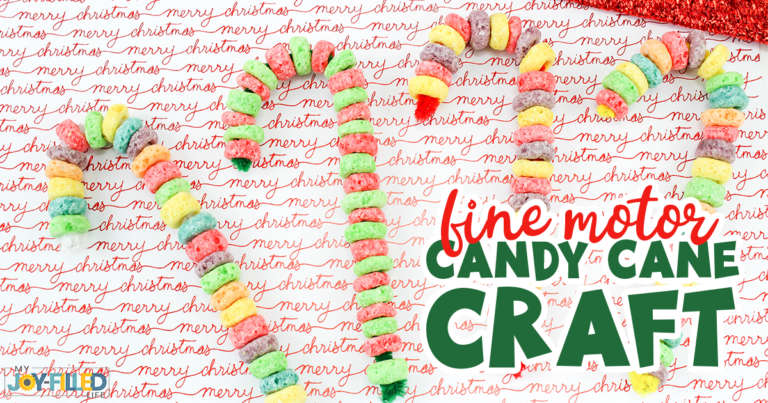 Fine Motor Candy Cane Craft - My Joy-Filled Life