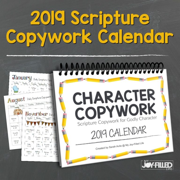 Scripture Copywork Calendar Archives - My Joy-Filled Life
