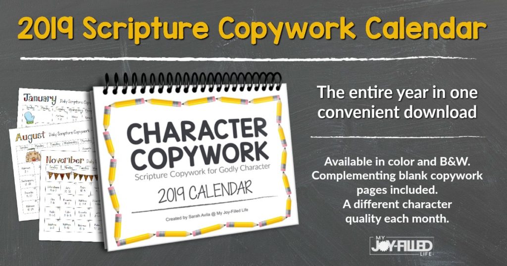 2019 scripture calendar FB - My Joy-Filled Life