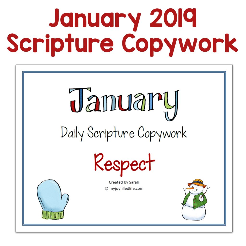 January Perpetual Scripture Copywork Calendar - My Joy-Filled Life
