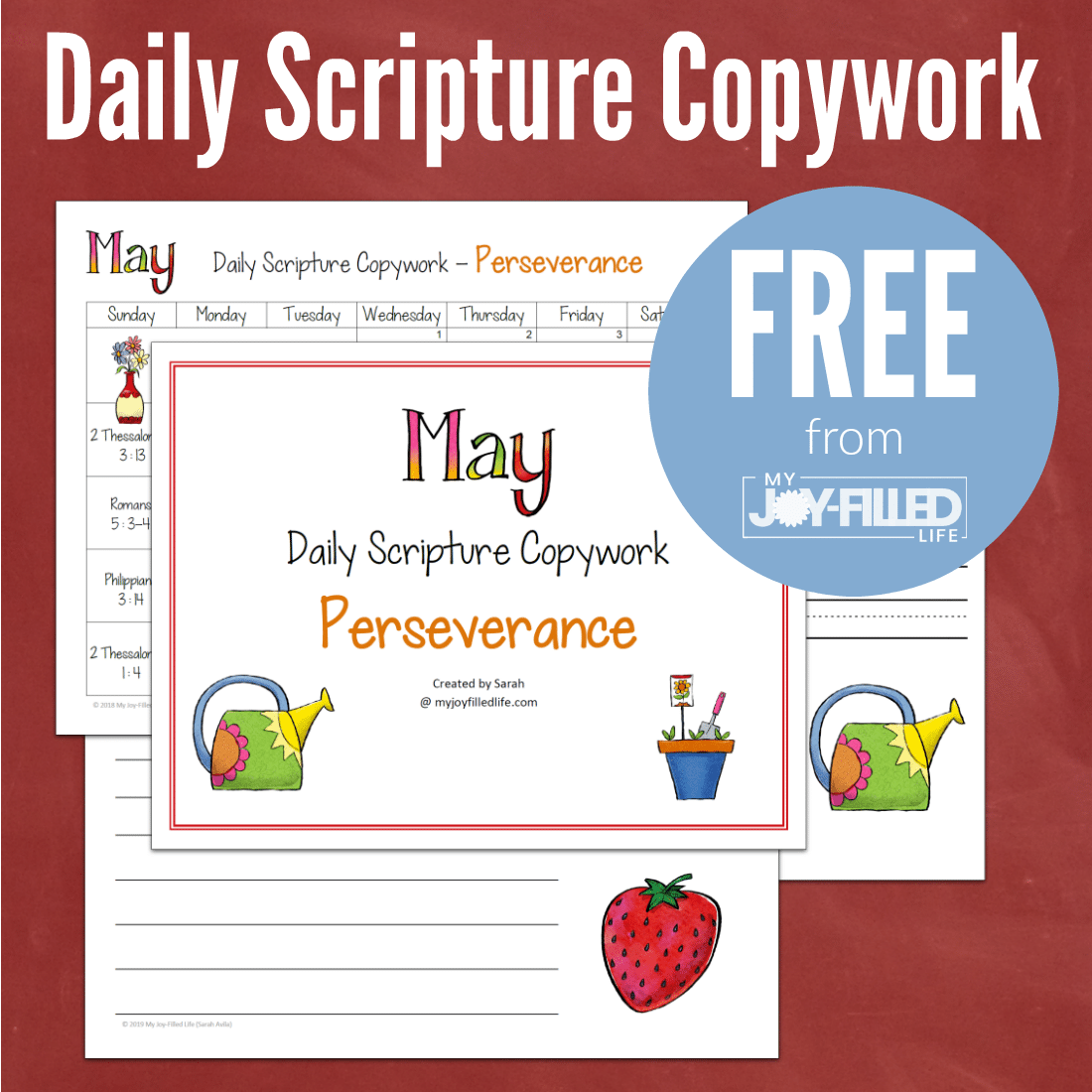 Scripture Copywork Calendar Archives - My Joy-Filled Life
