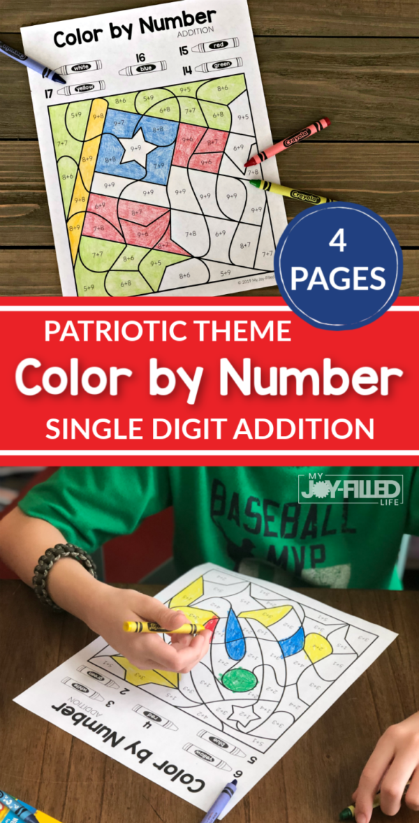 Patriotic Color By Number Printables - My Joy-Filled Life