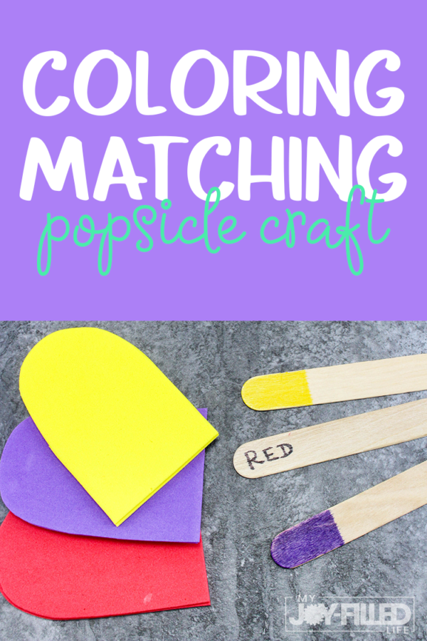 Color Matching Popsicle Craft - My Joy-Filled Life
