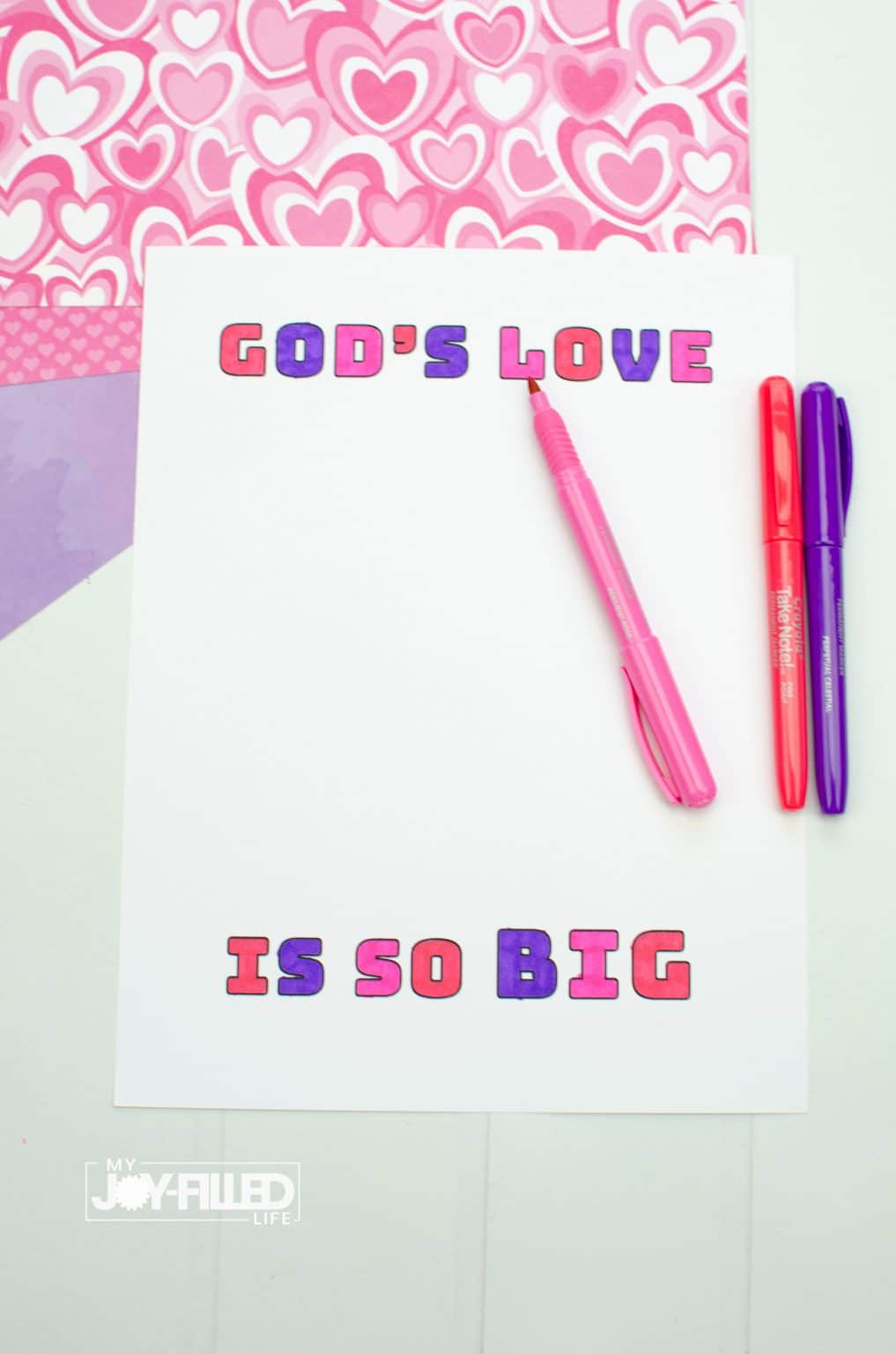 Christian Valentine's Day Craft for Kids - God's Love is So BIG