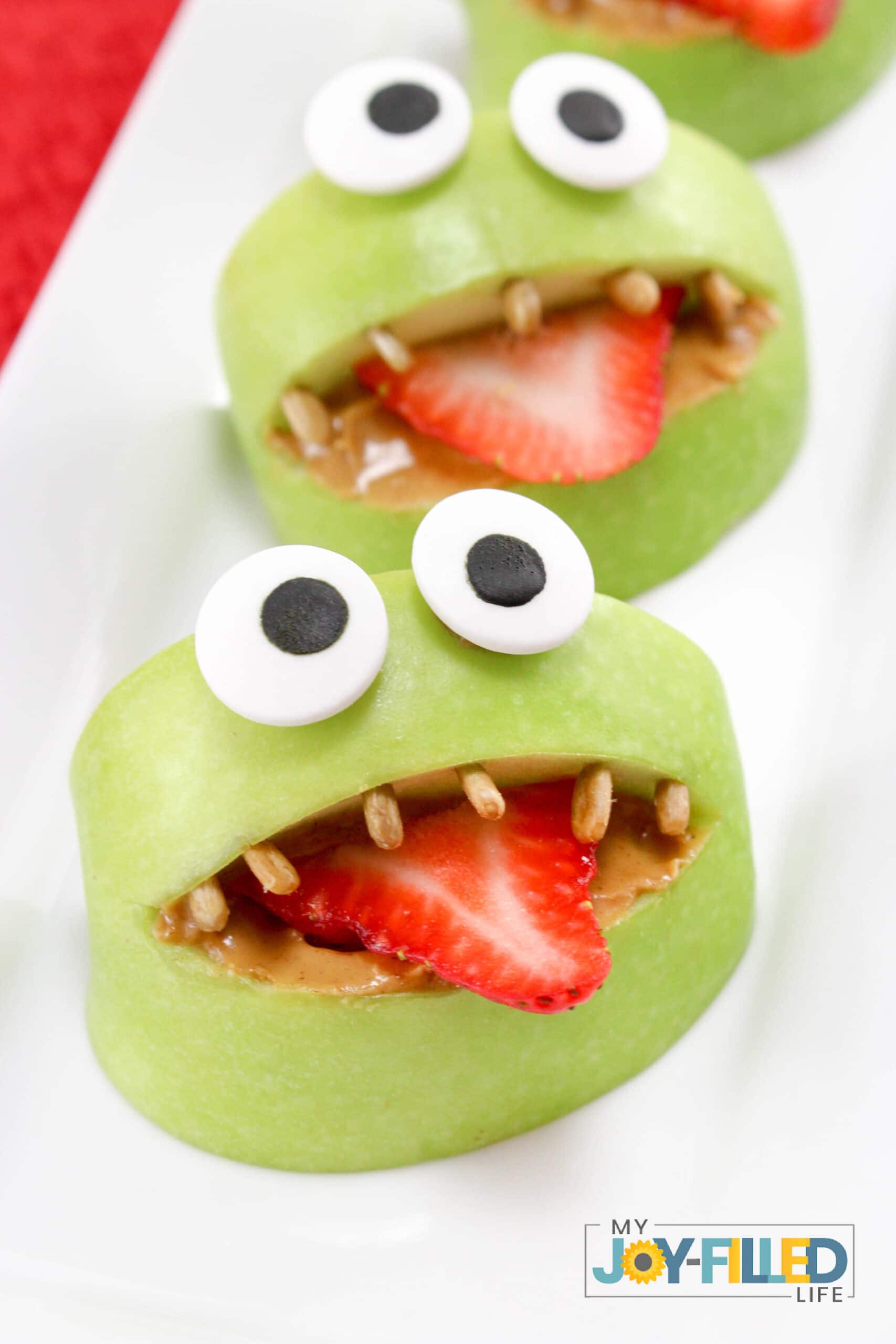 Silly Apple Monsters Snack for Kids - My Joy-Filled Life