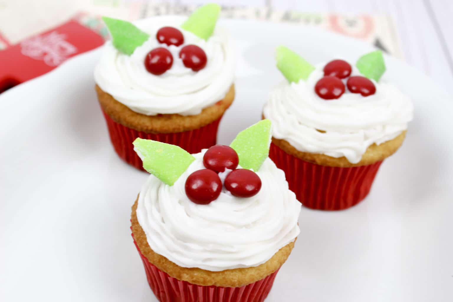 Mistletoe Cupcakes for Christmas Dessert - My Joy-Filled Life