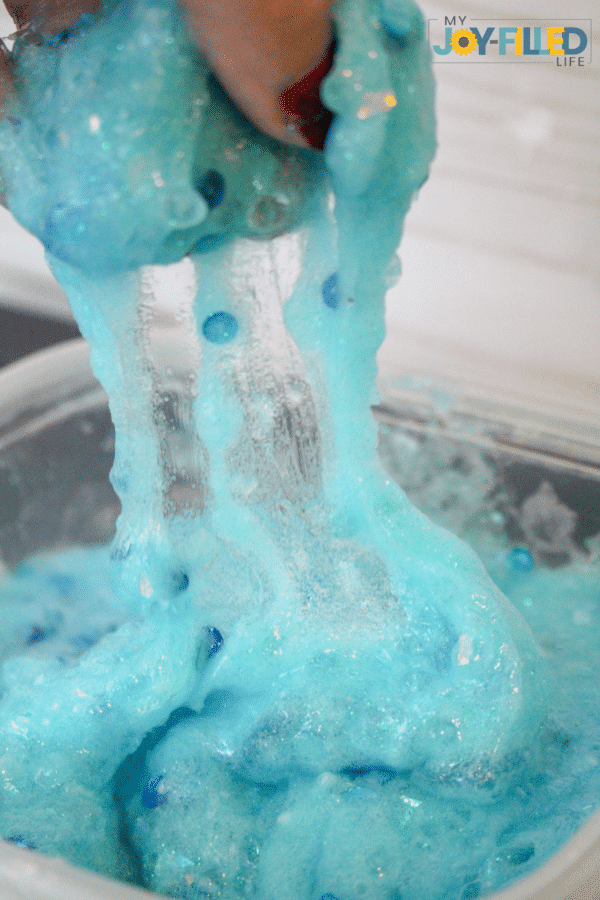 Winter Wonderland Slime with Snowflakes & Glitter - My Joy-Filled Life