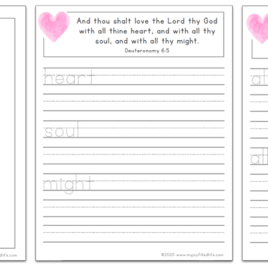 Love Scripture Copywork - My Joy-Filled Life
