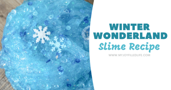 Winter Wonderland Slime with Snowflakes & Glitter - My Joy-Filled Life