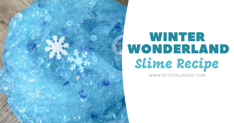 Winter Wonderland Slime with Snowflakes & Glitter - My Joy-Filled Life