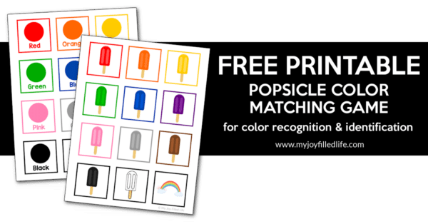 Color Matching Popsicle Craft - My Joy-Filled Life