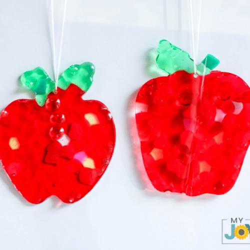 Melted Beads Apple Suncatcher Craft - My Joy-Filled Life