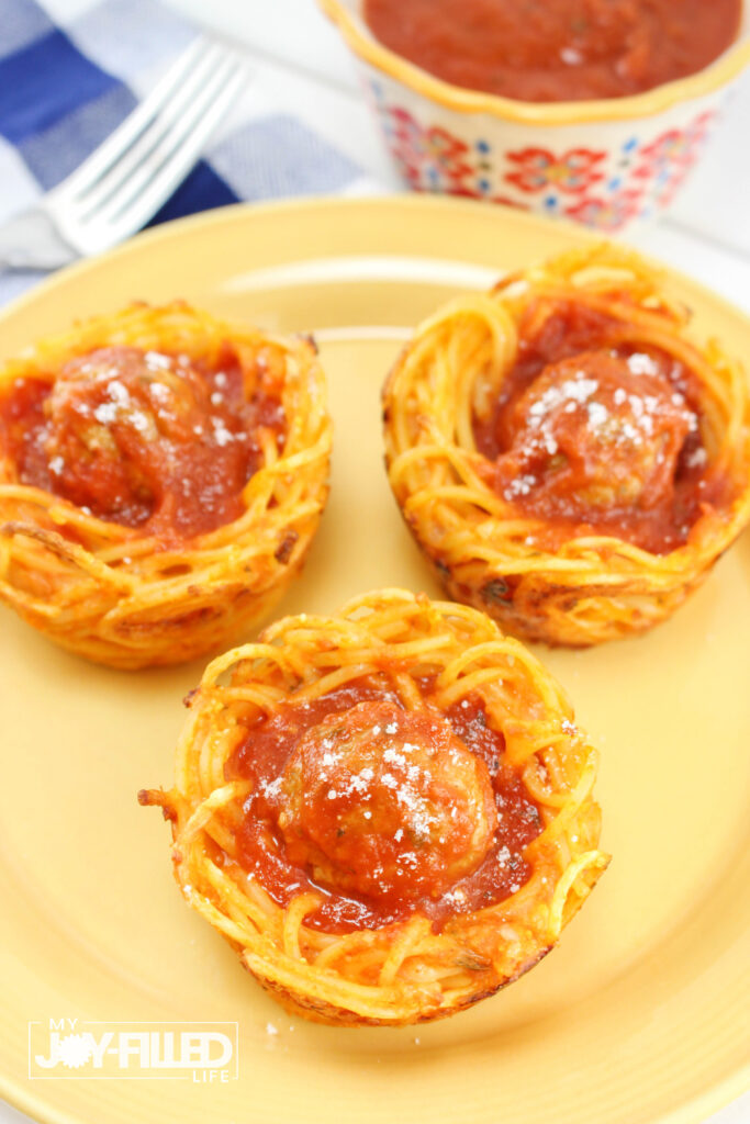 Spaghetti and Meatball Cups - My Joy-Filled Life