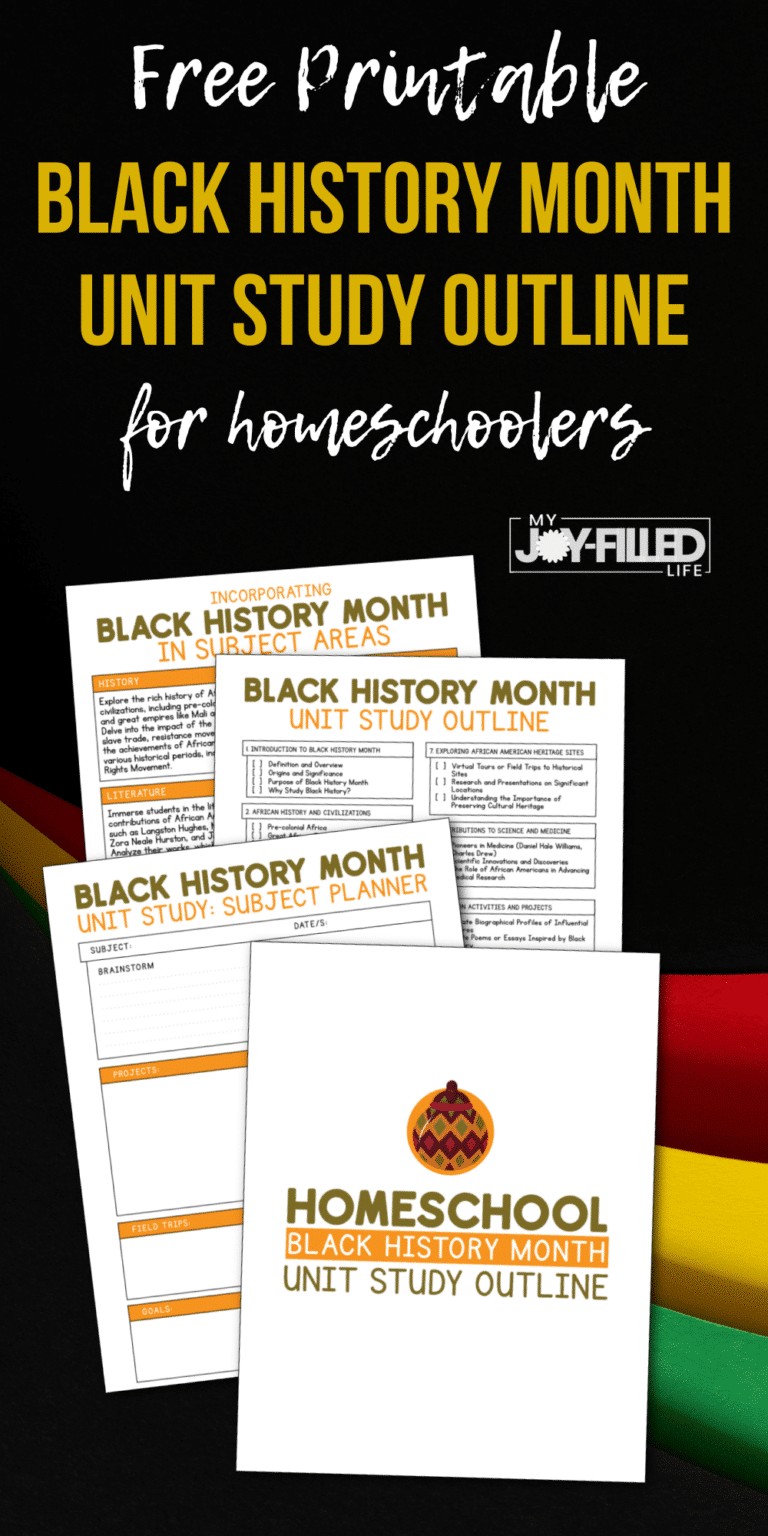 Black History Month Unit Study Ideas & Outline - My Joy-Filled Life
