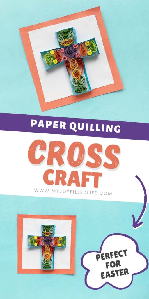 Quilled Paper Cross Craft for Kids - My Joy-Filled Life