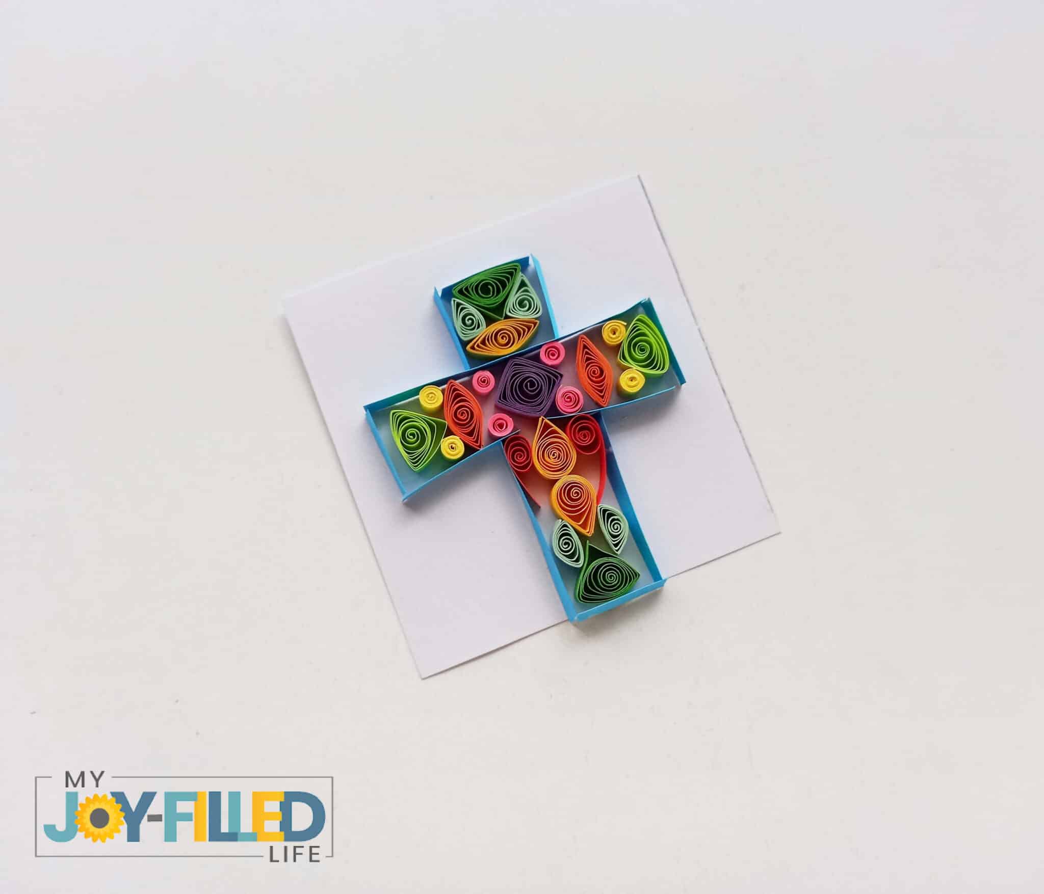 Quilled Paper Cross Craft for Kids - My Joy-Filled Life