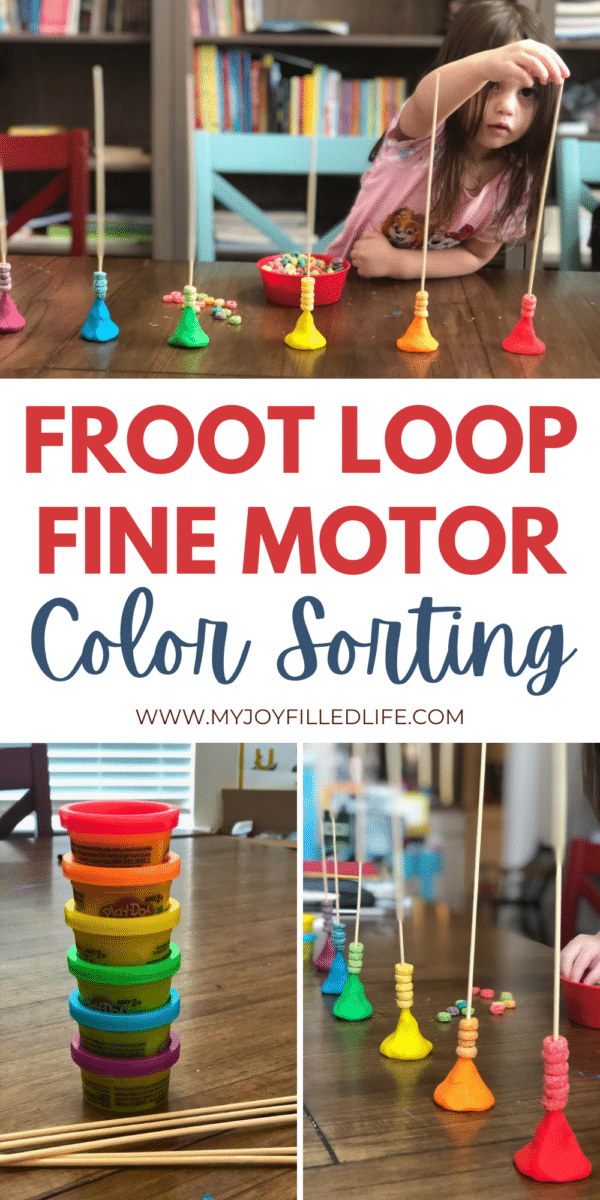 Froot Loops Fine Motor Color Sorting Activity - My Joy-Filled Life