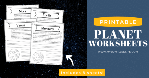 Trace and Color Planet Worksheets - My Joy-Filled Life