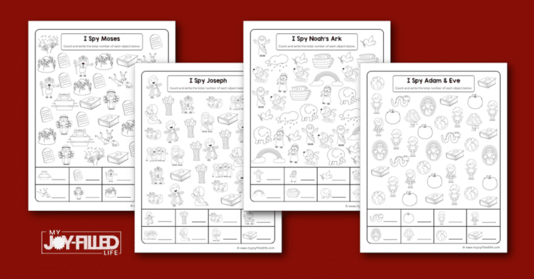 I Spy Counting Worksheets - My Joy-Filled Life