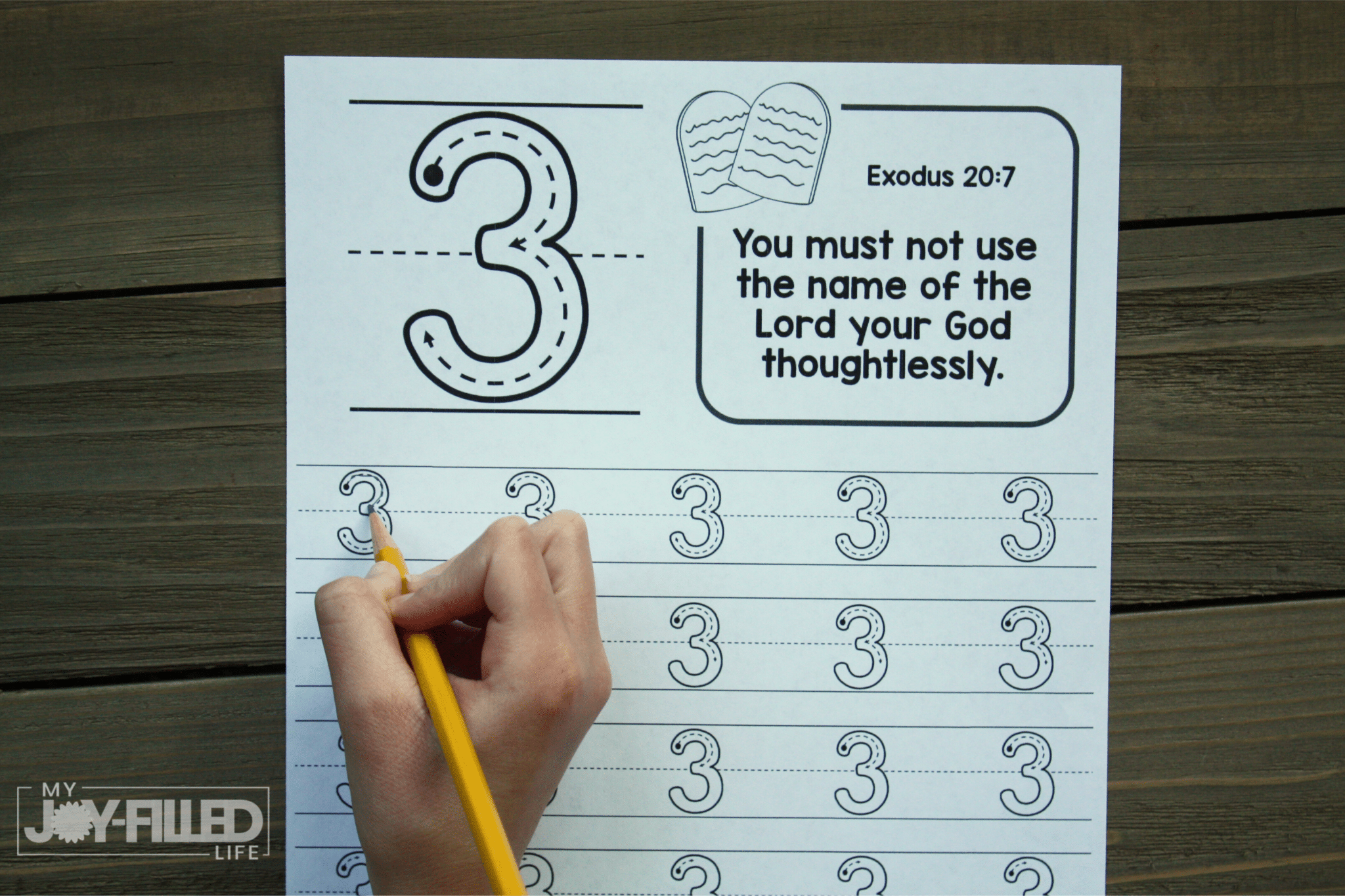 Writing Numbers with the 10 Commandments - My Joy-Filled Life