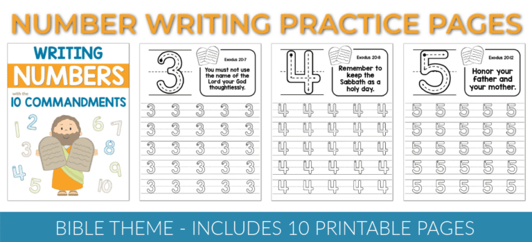 Writing Numbers with the 10 Commandments - My Joy-Filled Life