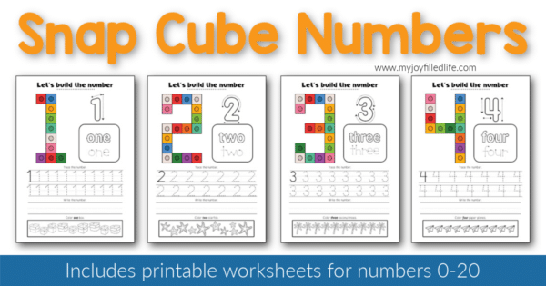 Building Numbers with Snap Cubes - My Joy-Filled Life