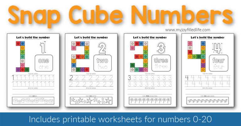 Building Numbers with Snap Cubes - My Joy-Filled Life