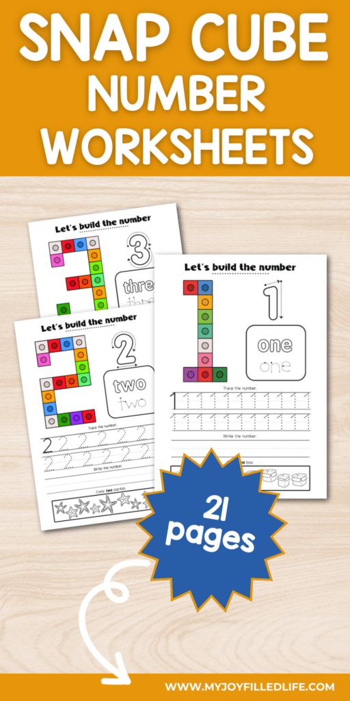 Building Numbers with Snap Cubes - My Joy-Filled Life