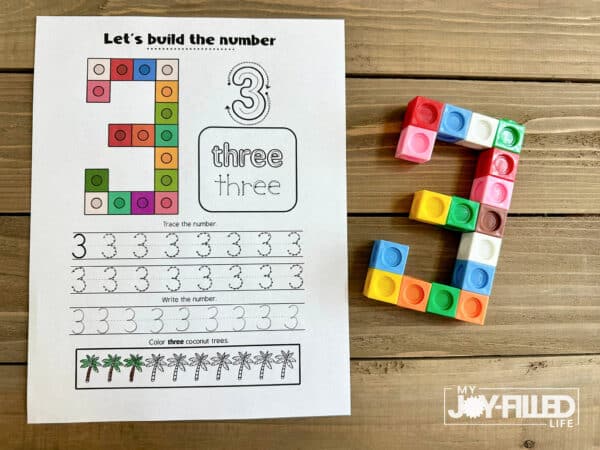 Building Numbers with Snap Cubes - My Joy-Filled Life