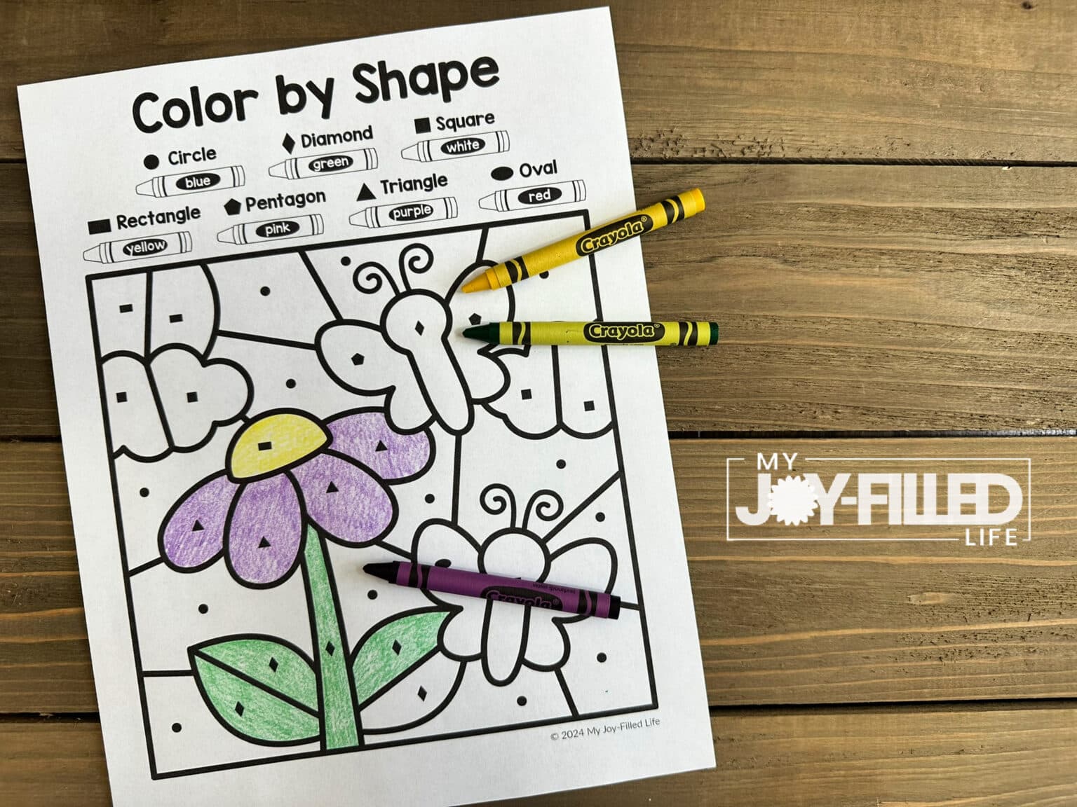 Insects & Bugs Color by Shape Pages - My Joy-Filled Life