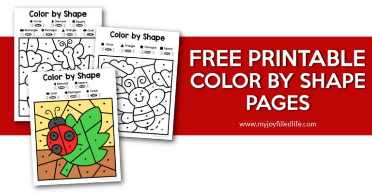 Insects & Bugs Color by Shape Pages - My Joy-Filled Life