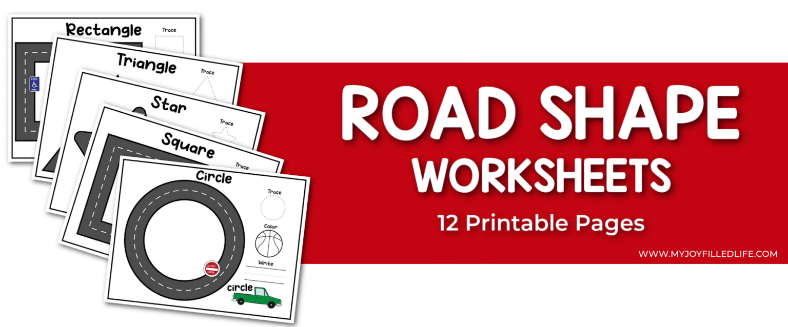 Road Shape Worksheets - My Joy-Filled Life