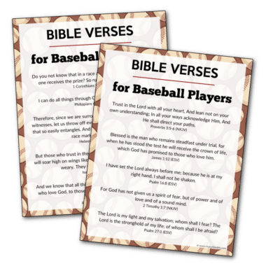 Bible Verses for Baseball Players
