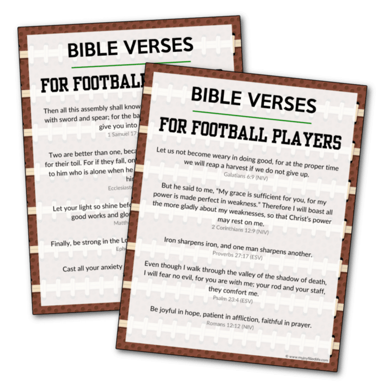 Bible Verses for Football Players