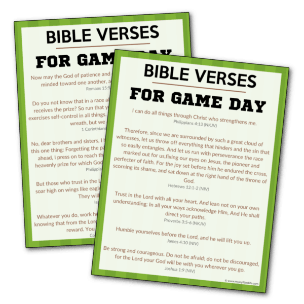 Bible Verses for Athletes on Game Day