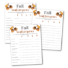 Fall Scattergories Printable Game