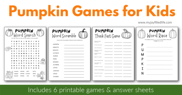 Pumpkin Word Games for Kids
